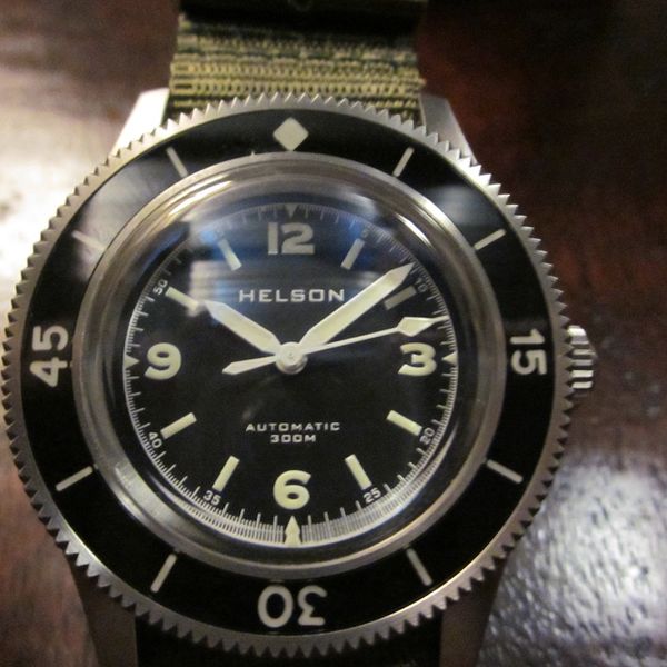 Helson Skin Diver / Skindiver - 2nd edition with high domed sapphire ...