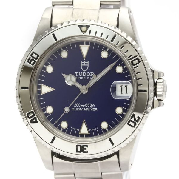 Tudor Rolex Submariner stainless steel self-winding men's watch 75190 ...