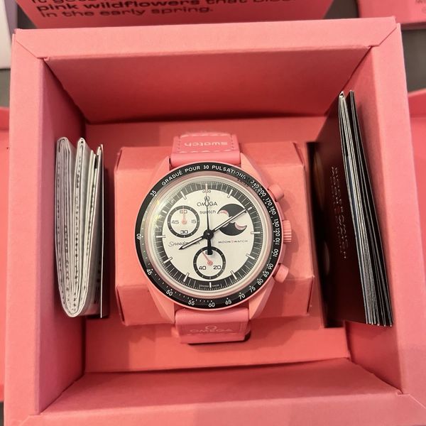 Omega Swatch Moonswatch Pink Limited Edition Watch SOLD OUT ...
