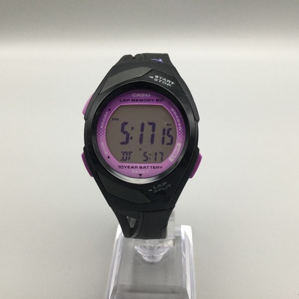 Casio PHYS Digital Watch Women Black Purple Day Date 50M 60 Lap New ...