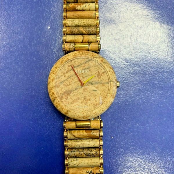 VERY RARE Vintage Tissot Rock watch Rockwatch (R151 Jasper Stone Quartz ...