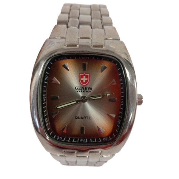 Geneva Marathon Men's Quartz Watch Silver Tone in Gift Box - Untested ...