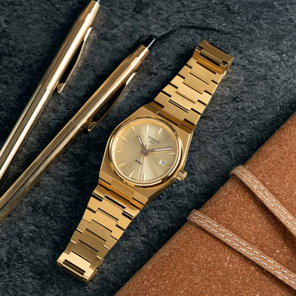 Tissot PRX 35mm Gold Full Kit [$280 USD] | WatchCharts Marketplace