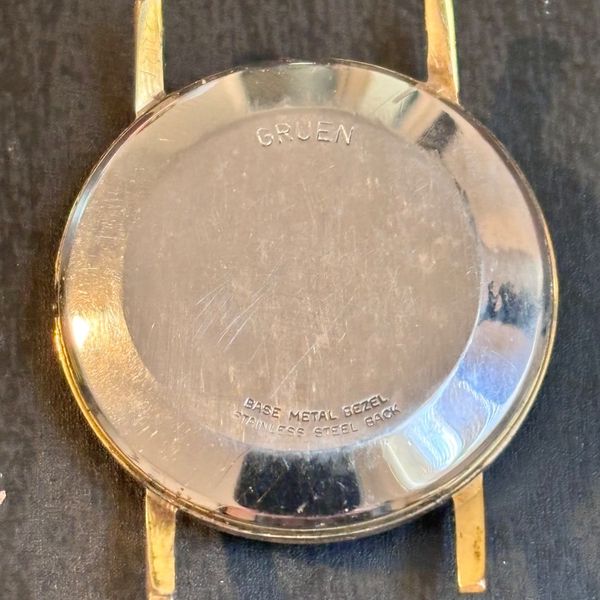 Vintage Gruen Precision Plaque G10 Swiss Menâ s Watch For Parts or ...