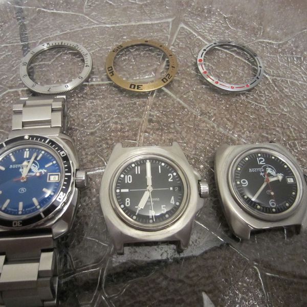 Vostok Amphibian Blue Scuba Dude + extra Mod parts | WatchCharts