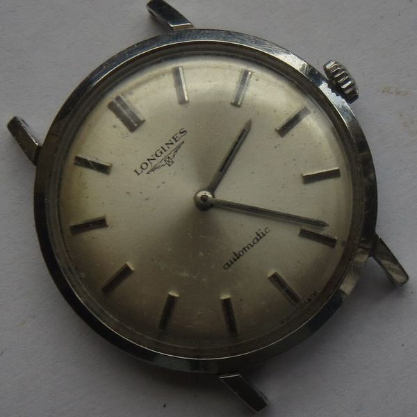 Longines automatic mens wristwatch steel case screw back cal. 352 ...