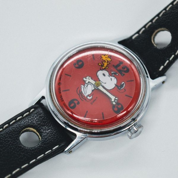 Timex Snoopy Vintage Automatic Novelty Watch Floating Woodstock Peanuts ...