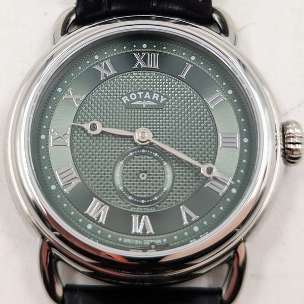 Rotary Vintage Watch Green Dial Leather Strap - Read Description ...