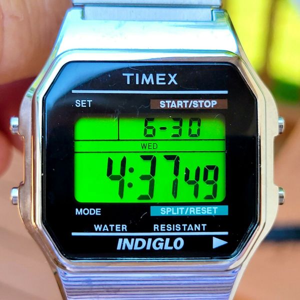 Timex Men's Digital Watch T78587 New Battery, Light-Up Dial, Mint ...