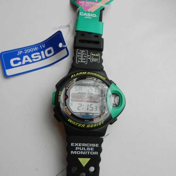 FS: casio jp-200w NOS vintage pulsemeter watch | WatchCharts Marketplace