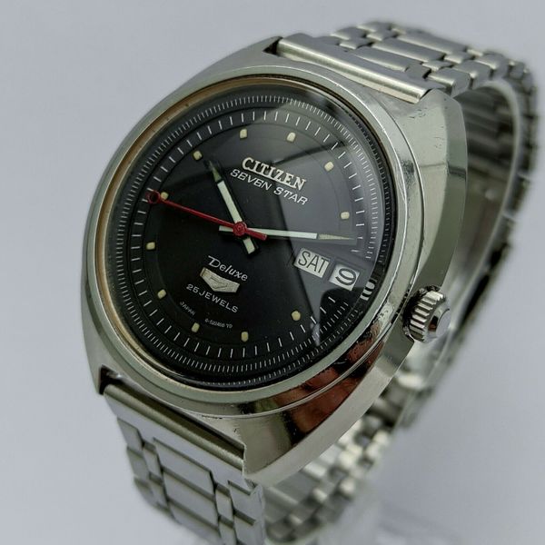 1969 Citizen Seven Star Deluxe 25 jewels automatic watch 4-520173 TA ...