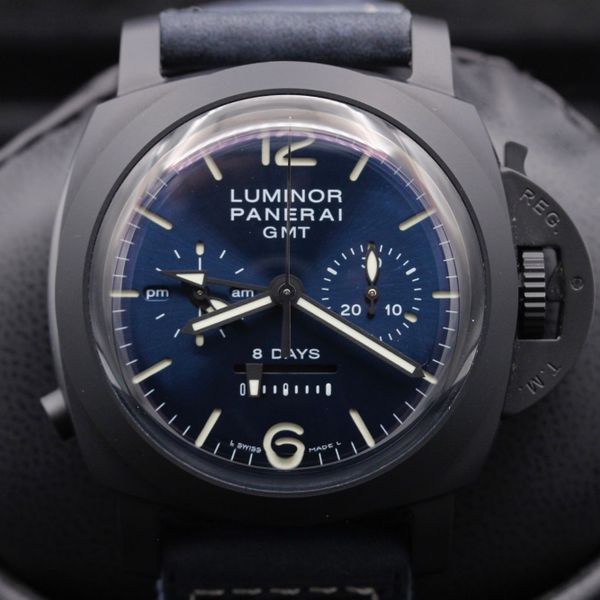 FSOT: Panerai Luminor Chrono Monopulsante 8 Day GMT Blu Notte - PAM ...