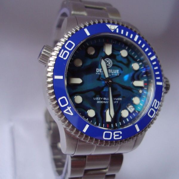 Deep blue dive watch. Mother of pearl dial [mint condition ...