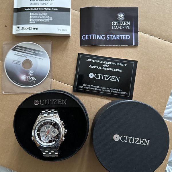 CITIZEN ECO DRIVE MINUTE REPEATER CALIBRE 9000 WATCH BL9000-83L ...