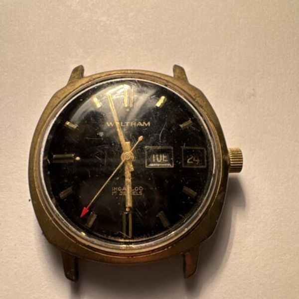 Vintage Waltham Incabloc 17 Jewels Wrist Watch with date no band, | WatchCharts Marketplace