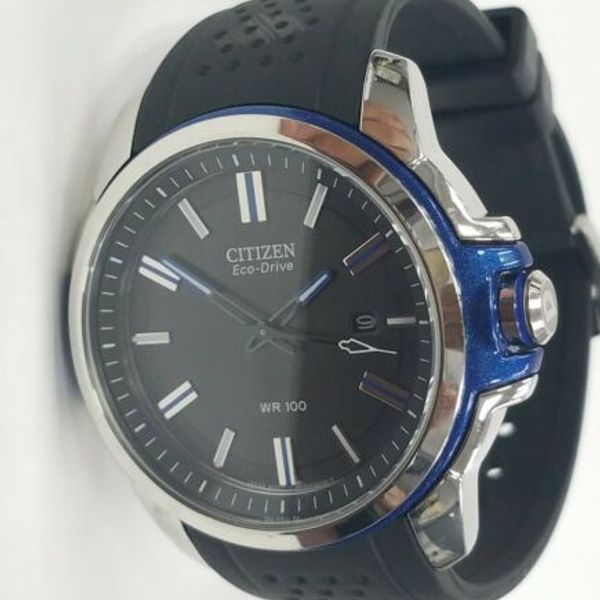 Citizen Men's Eco-Drive Black and Blue Watch Model J810-S082790 ...