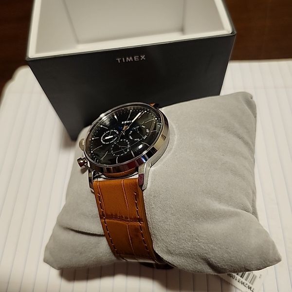 Timex Brown Mens Multi Dial Watch Marlin Moonphase TW2W51000 ...