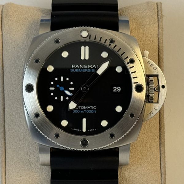 FS: Panerai PAM01229 Submersible QuarantaQuattro 44mm Black, Y, Steel ...