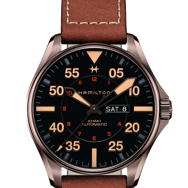 Hamilton Khaki Aviation Pilot Day-Date Auto 46 PVD (H64705531) Market ...