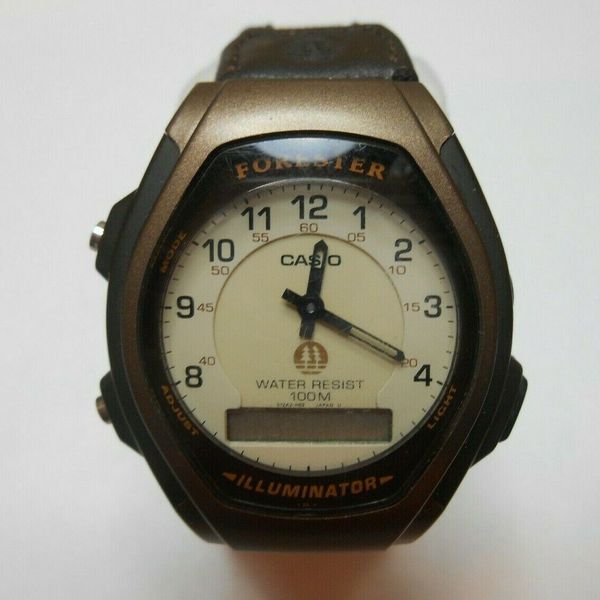 Casio FT600W Men's Forester Dual Time Analog Digital Illuminator Watch ...