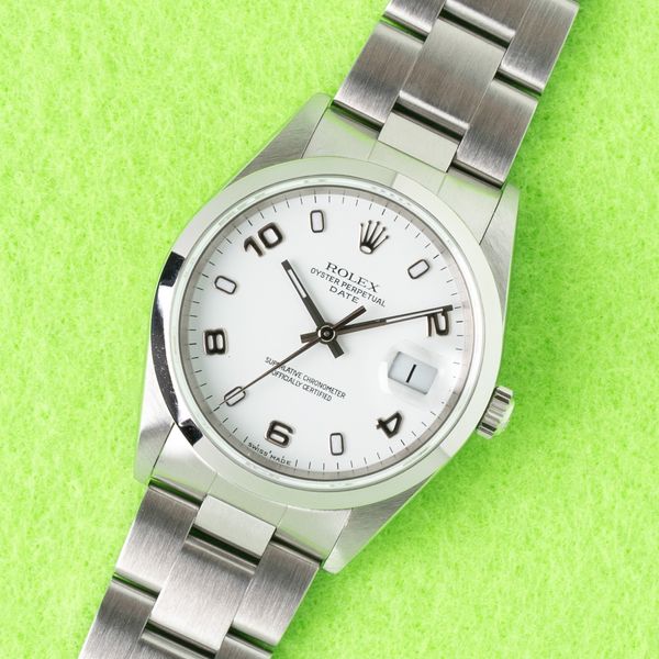 FS: 2000 Rolex Oyster Perpetual Date 15200 Arabic White Dial - Box and ...