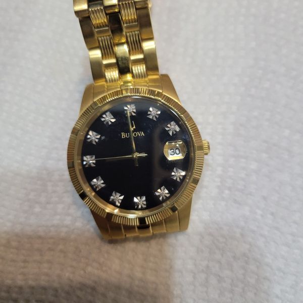 MEN'S WRIST WATCH BULOVA C960495 A8 DIAMOND DIAL DATE,QURTZ ...