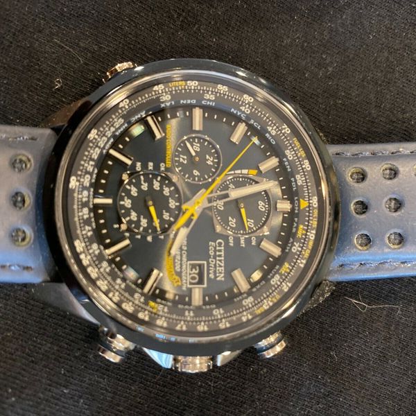 Citizen Eco-Drive World Chronograph A-T 43mm Wristwatch for Men - Blue ...