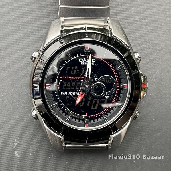 CASIO Edifice EFA-119 (4334) Ana/Digi Stainless Steel 40mm Watch - New ...