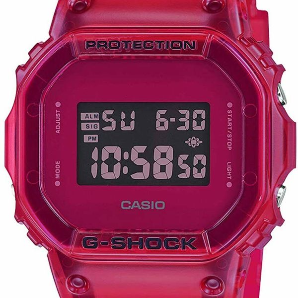 New Casio G-Shock DW5600SB-4 Skeleton Series Red Digital Watch ...