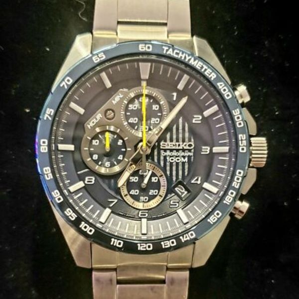 Seiko Motorsport Chronograph tachymeter Blue Dial Men's Watch SSB321 ...