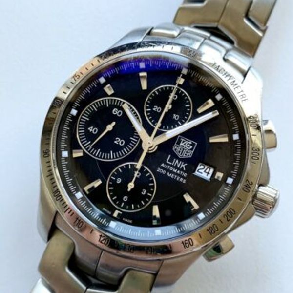 TAG HEUER LINK 42mm Automatic Chronograph 7750 Watch CJF2110.BA0594 NO ...