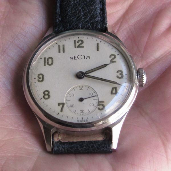 FS Fine Vintage Radium Dial RECTA w/ Full Steel Screw-back case ...