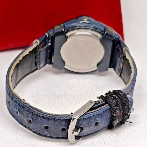Vintage CASIO BGC-101 Early Baby G Blue Leather Strap Digital Watch ...