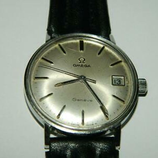 OMEGA GENEVE MANUAL WIND STAINLESS WATERPROOF MEN'S WRISTWATCH 136019 ...