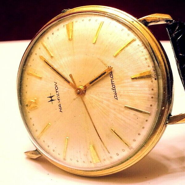 VINTAGE SPECIAL 1950 HAMILTON "BUBBLE-BACK" (AUTOMATIC) 10K RGP D&A ...