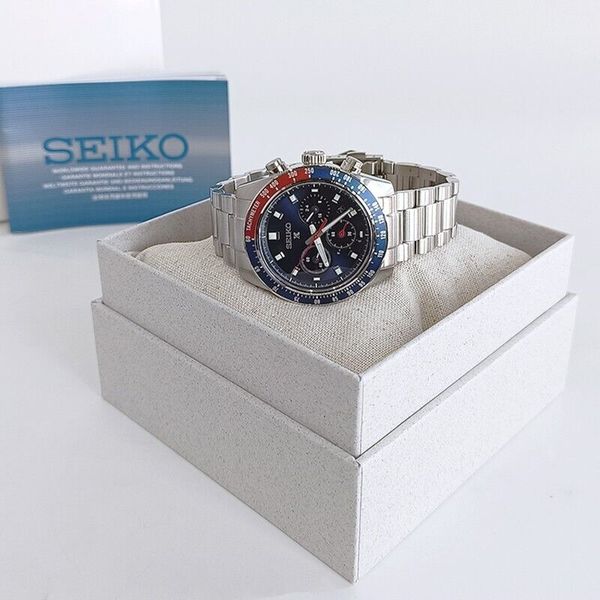 Men's Classic Seiko Prospex Speedtimer Blue Dial SSC913 Chronograph ...
