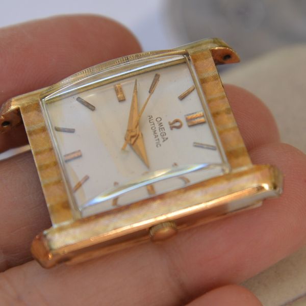 Vintage 1960s OMEGA 570 14K GF 17J Automatic Men's Rectangular Watch ...