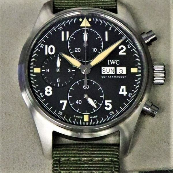 FS: IWC Pilot Spitfire Chronograph IW387901 41mm Complete Set ...