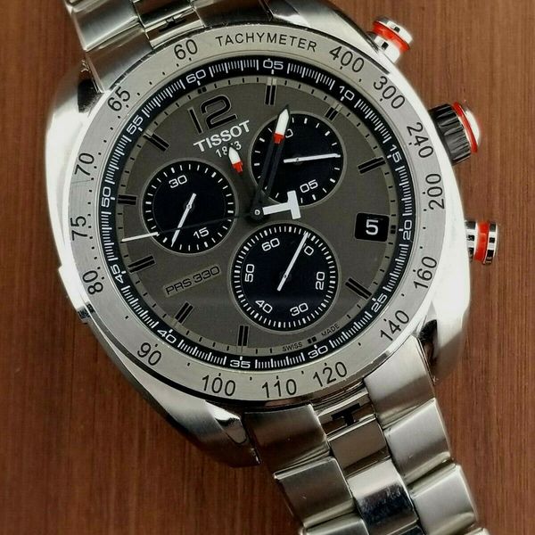 TISSOT PRS 330 CHRONOGRAPH DATE SS/SS TO76417 MENS WATCH PRE-OWNED ...