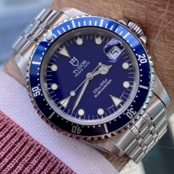 Tudor 75190 Submariner Blue Dial Prince Date Full Set 90s papers ...