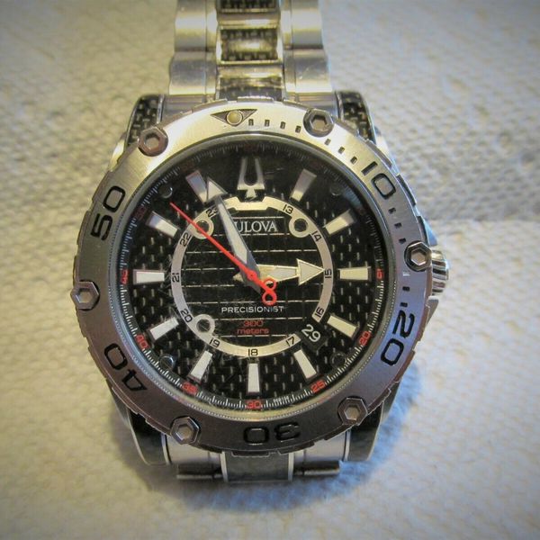 Bulova Men's C877690 Precisionist Champlain Black Watch 96B156 ...