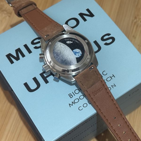 Swatch Omega Mission to Uranus Stainless Steel Case Mod Sailcloth ...