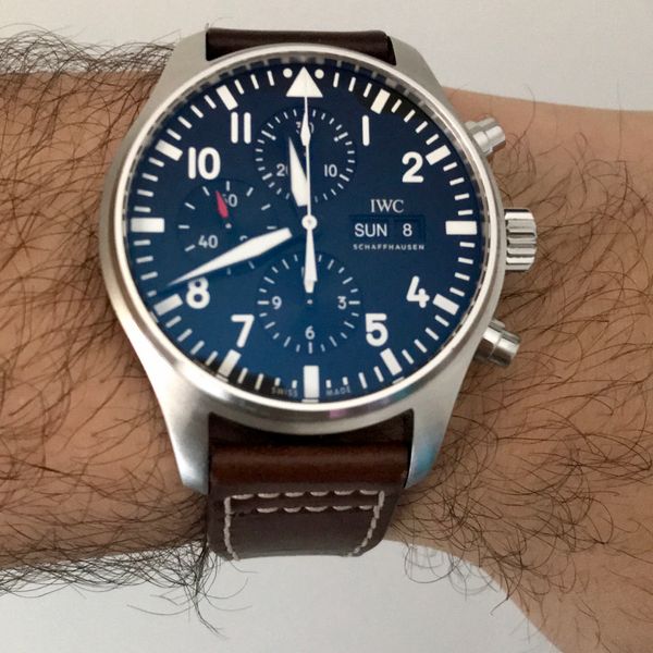 FS IWC Pilot Chronograph 3777-09 plus 2 OEM straps! | WatchCharts ...