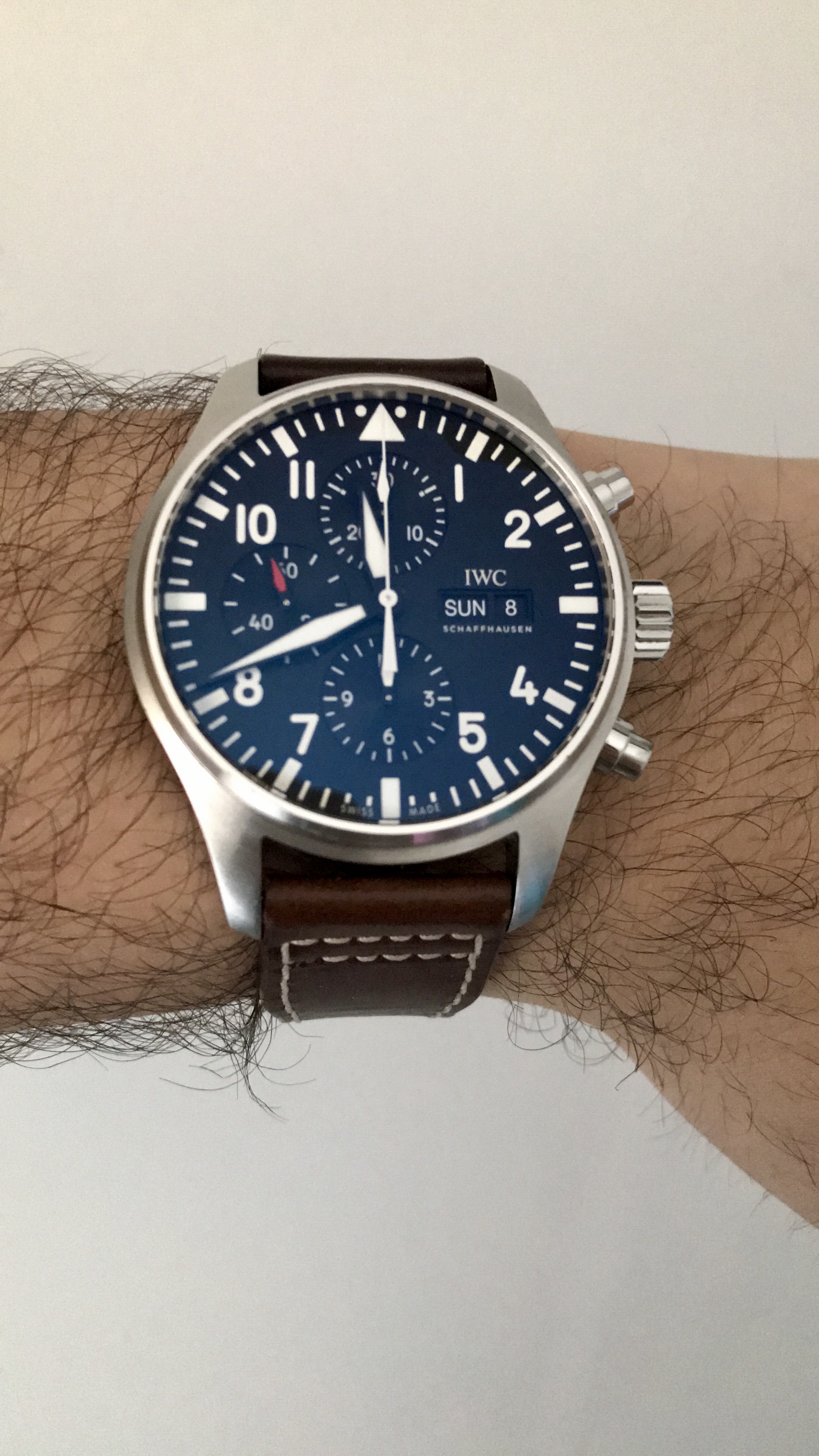 FS IWC Pilot Chronograph 3777-09 plus 2 OEM straps! | WatchCharts ...