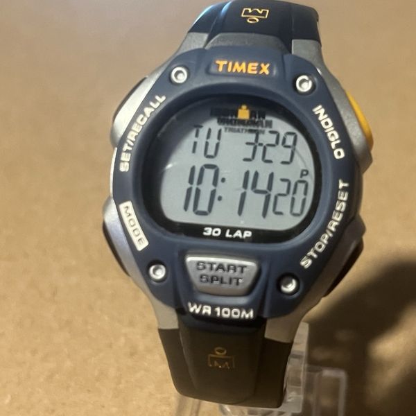 Timex Ironman Triathlon 30 Lap Indiglo Water Resistant Watch New Battery (M8) | WatchCharts ...