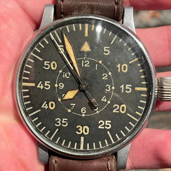 Rare WW2 Wempe B-UHR Observation Navigator Pilot Watch 55mm ...
