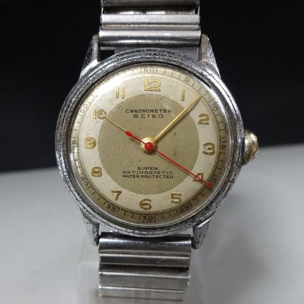 Vintage 1950 SEIKO mechanical watch [Chronometer SUPER] Antimagnetic ...