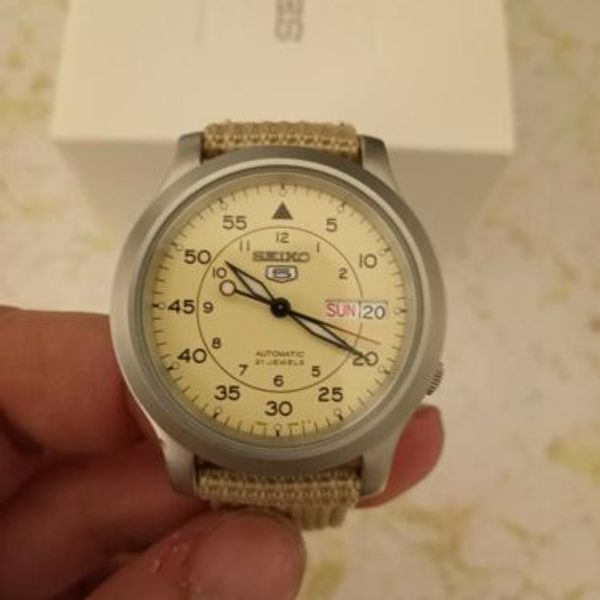 Seiko 5 Beige Men's Watch - SNK803K2 | WatchCharts