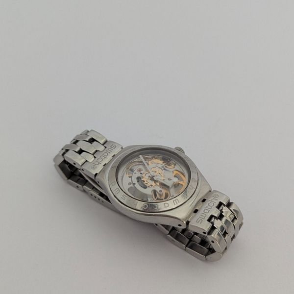 Swatch Irony Automatic Skeleton Watch Stainless Steel Working ...