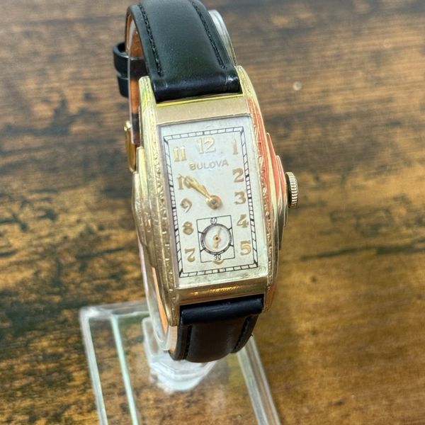 Vintage Bulova Tank Curvex Style Menâ s Watch Sub Second Running ...